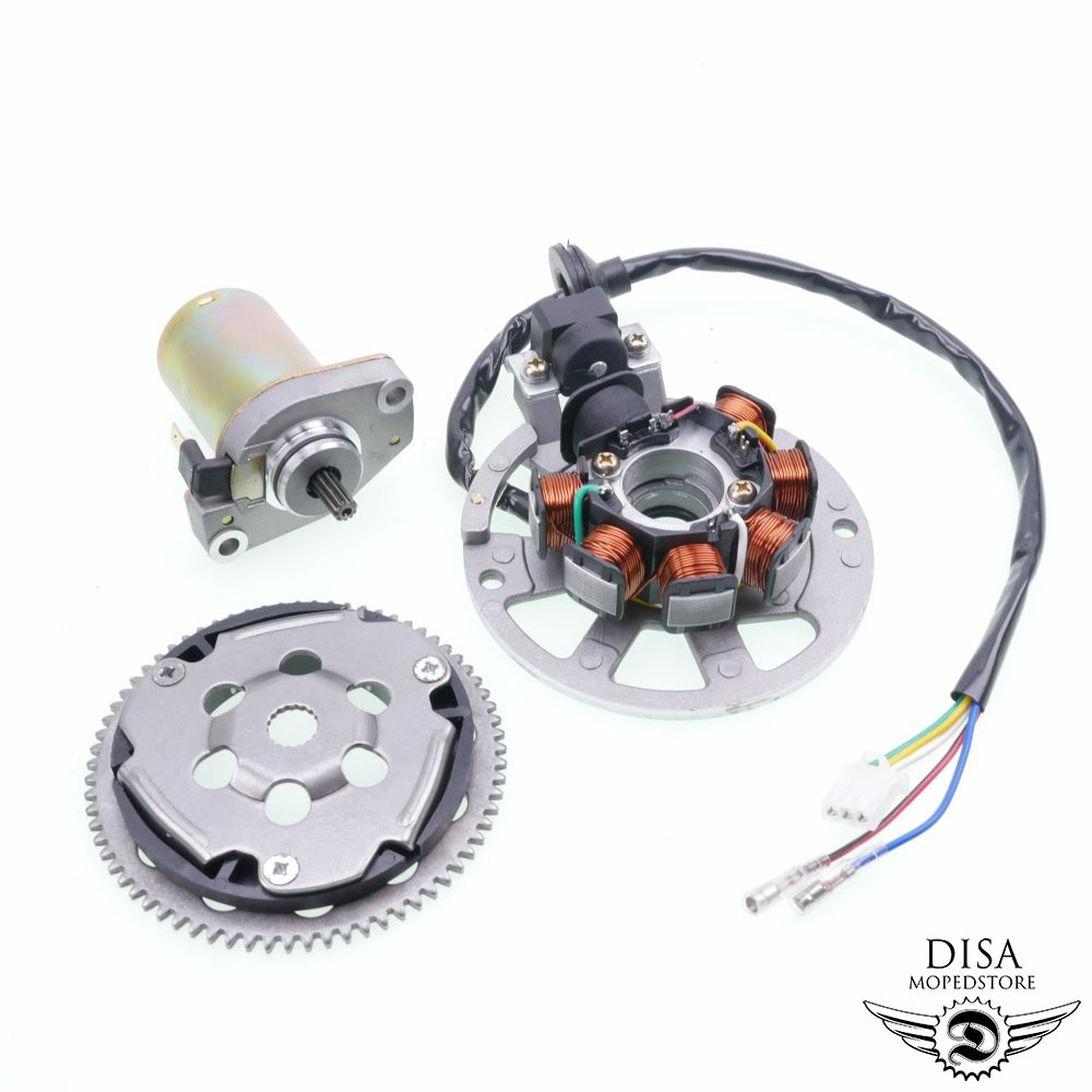 Anlassermotor + Anlasserfreilauf + Zündpule für Yamaha Aerox und MBK ...